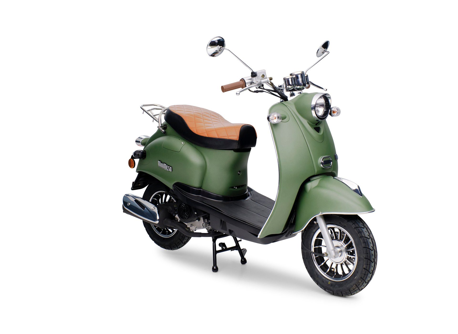 Burnout Motorroller Retroroller MiniMe Grün 50ccm Euro5 EFI Motorroller ...