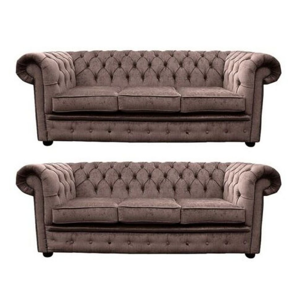 Jvmoebel Wohnzimmer Set Chesterfield Couch Polster Sofas Klassischer