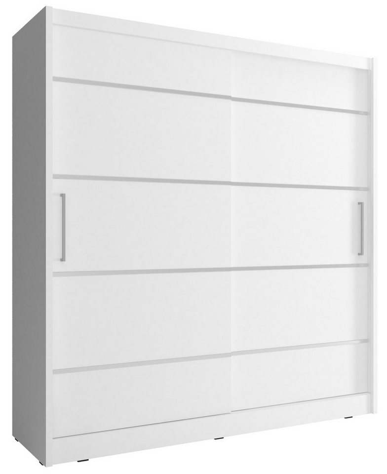 MOEBLO Kleiderschrank BORNEO ALU (Wohnzimmerschrank 2-türig Schrank ... MOEBLO Kleiderschrank BORNEO ALU (Wohnzimmerschrank 2-türig Schrank ...