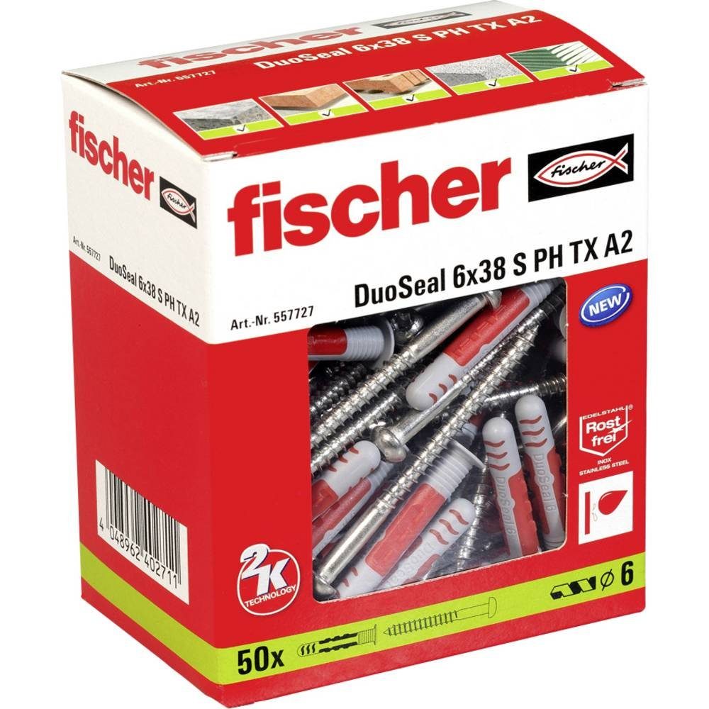 fischer Dübel-Set Fischer DuoSeal Dübel 38 mm 6 mm 557727 50 St.
