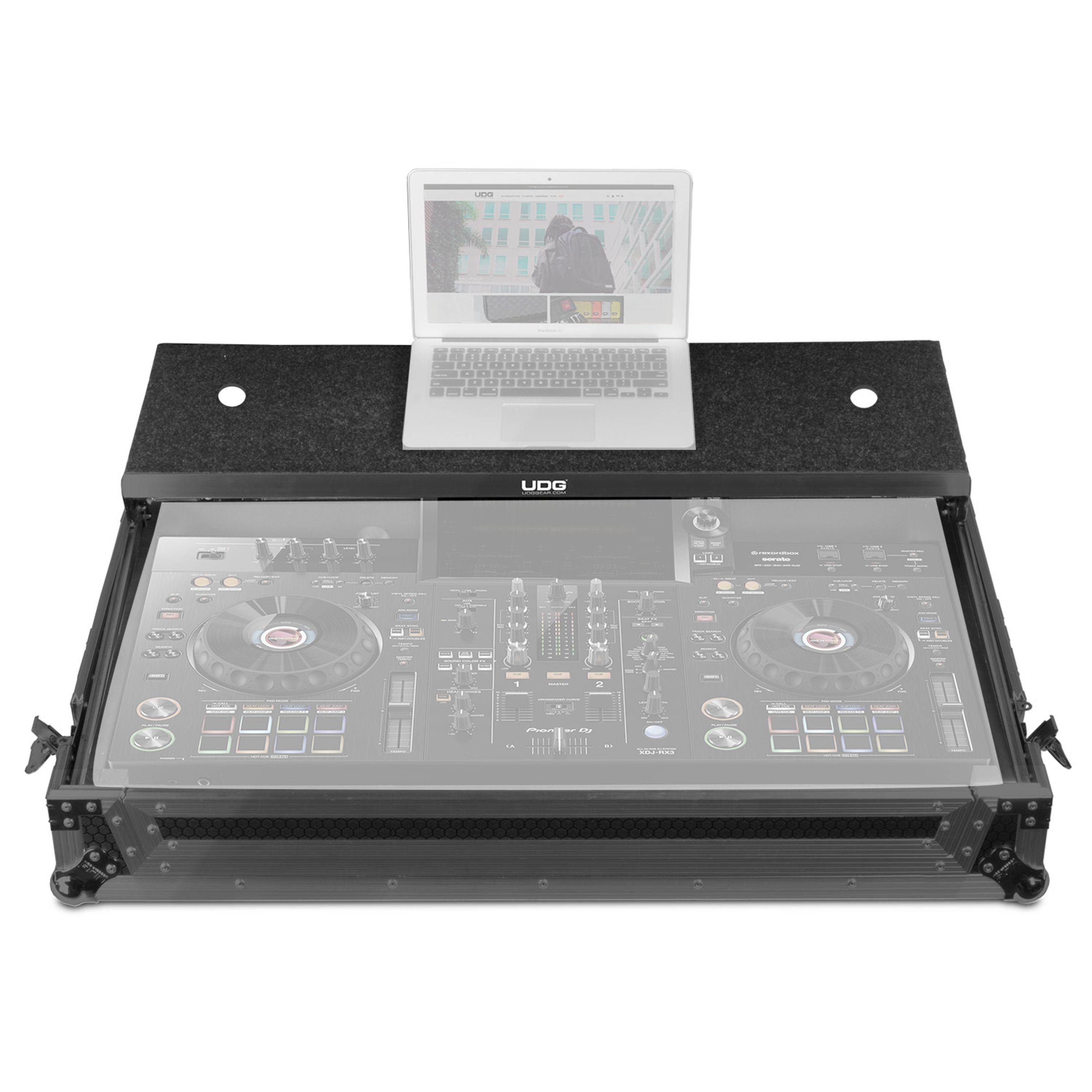 UDG Koffer, Ultimate Flightcase XDJ-RX3 Plus Laptop Ablage + Rollen ...