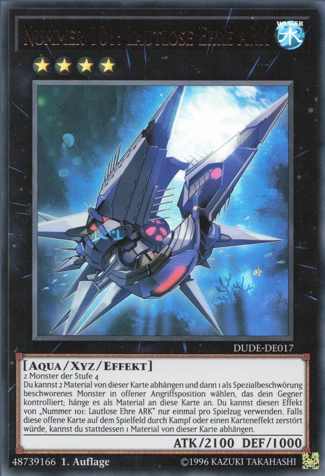 Recollectibles Sammelkarte Yugioh Karte Nummer 101 Lautlose Ehre Ark