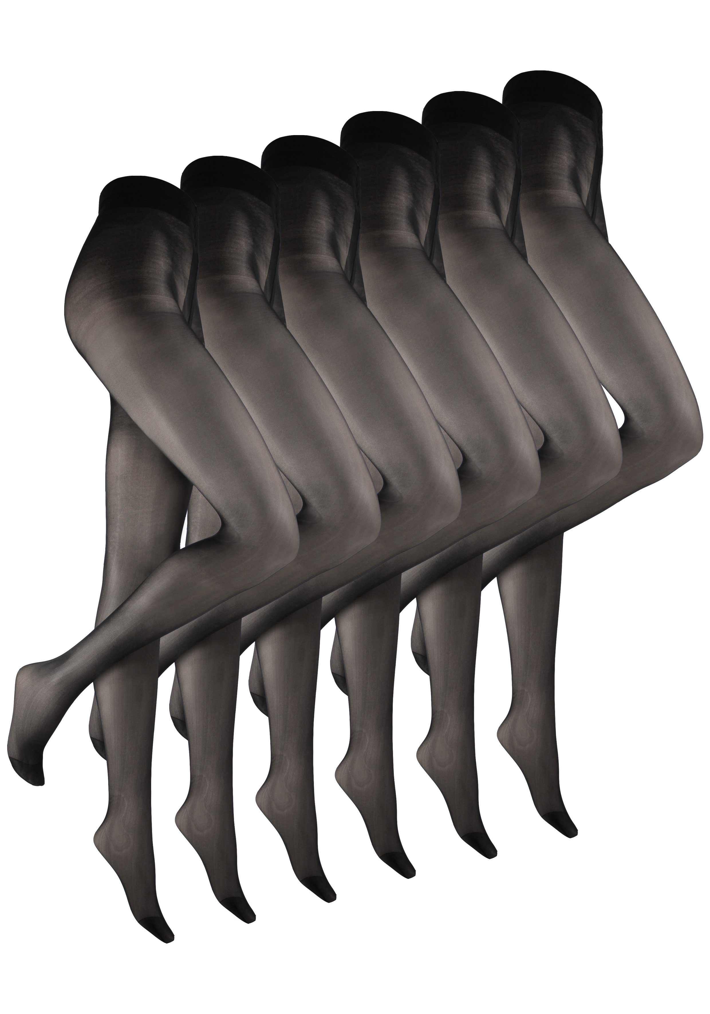 Esda Feinstrumpfhose 20 DEN (6 St) 6er-Pack mit feinem Seidenglanz