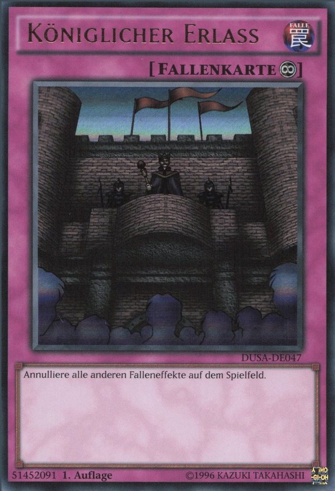 Recollectibles Sammelkarte Yugioh Karte Königlicher Erlass Deutsch Yu
