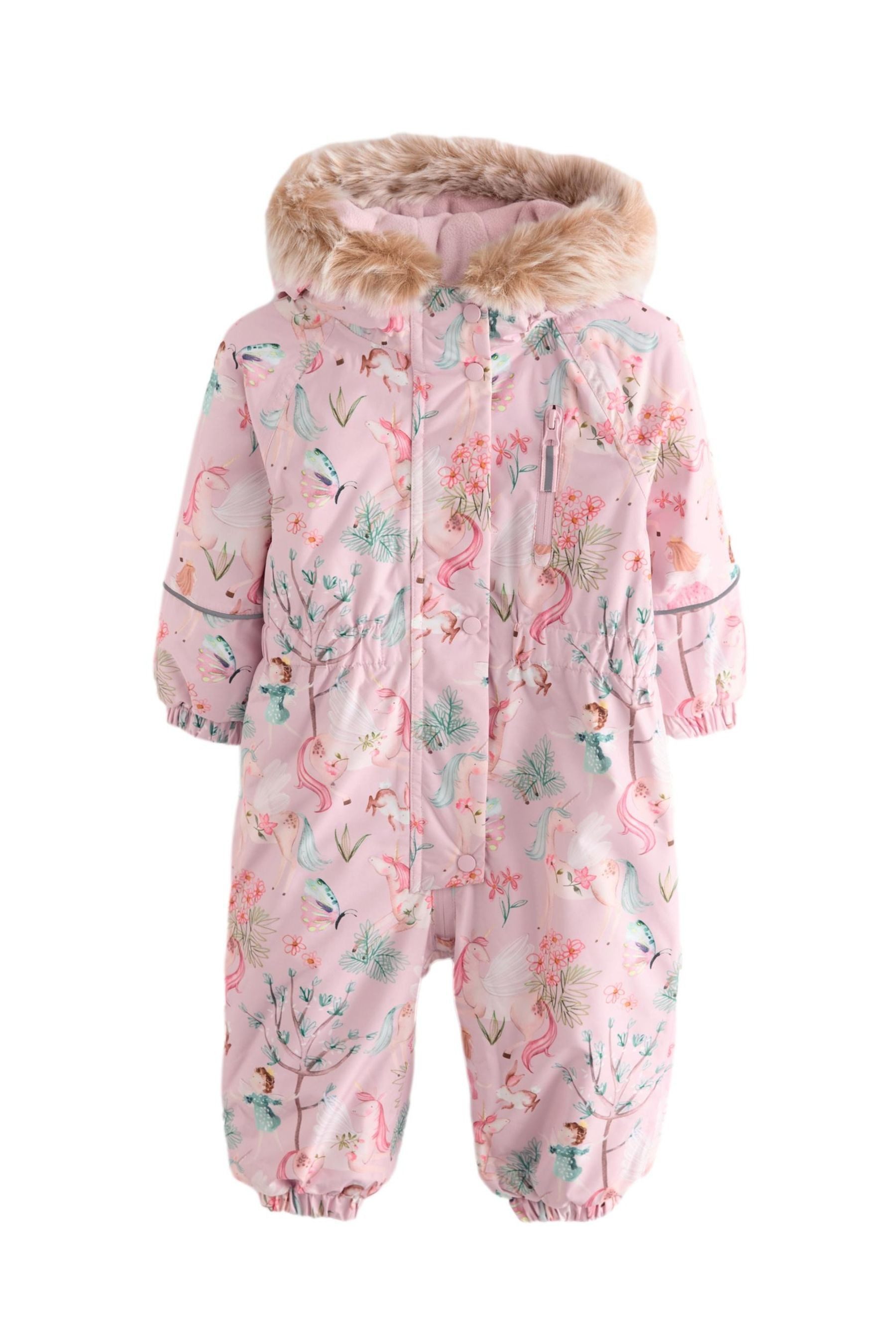 Next Schneeoverall Wasserdichter Schneeanzug Mit Print Und Kunstfell 1