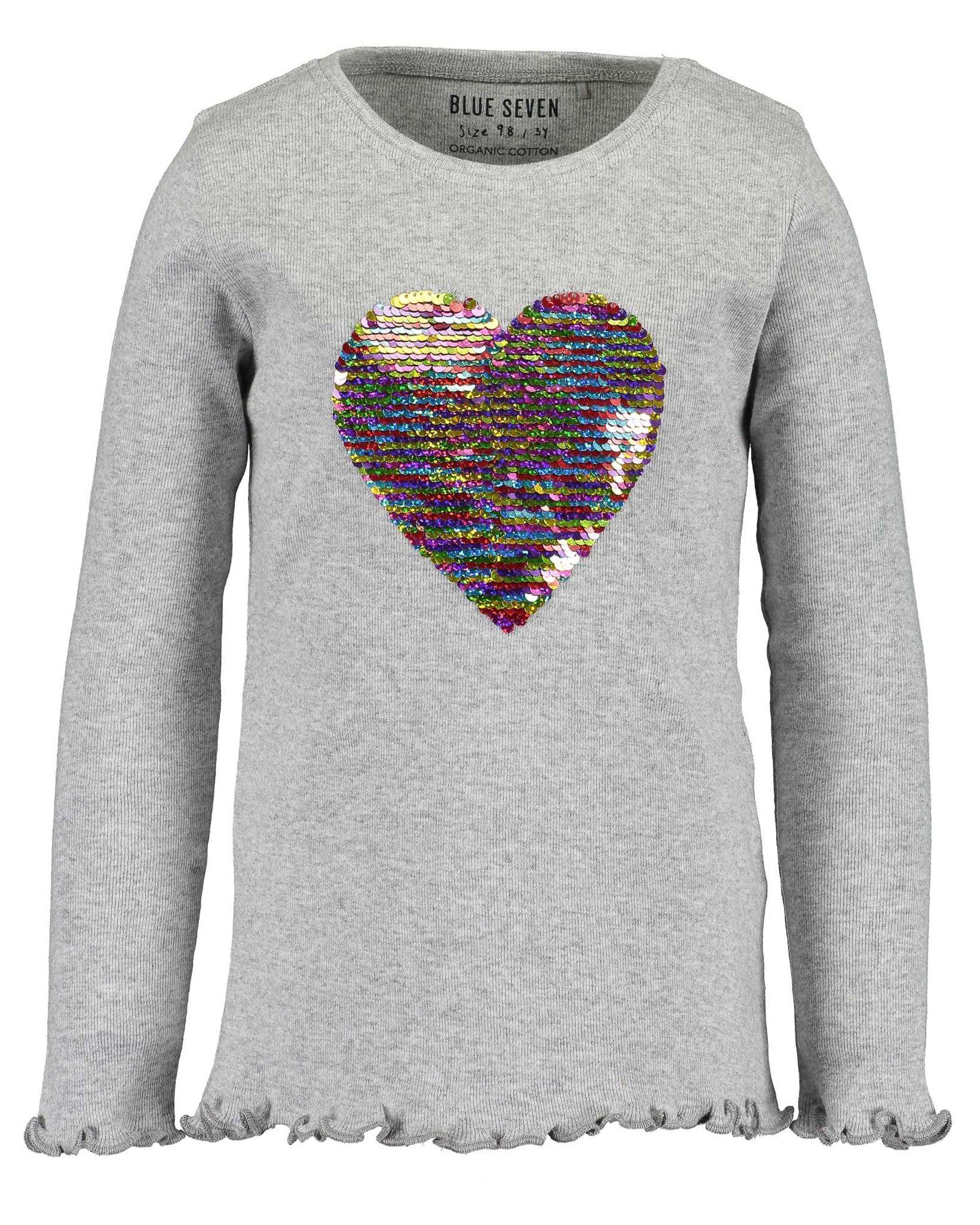 Blue Seven Longsleeve Sweatshirt Für Mädchen Pailletten 1 Tlg Aus