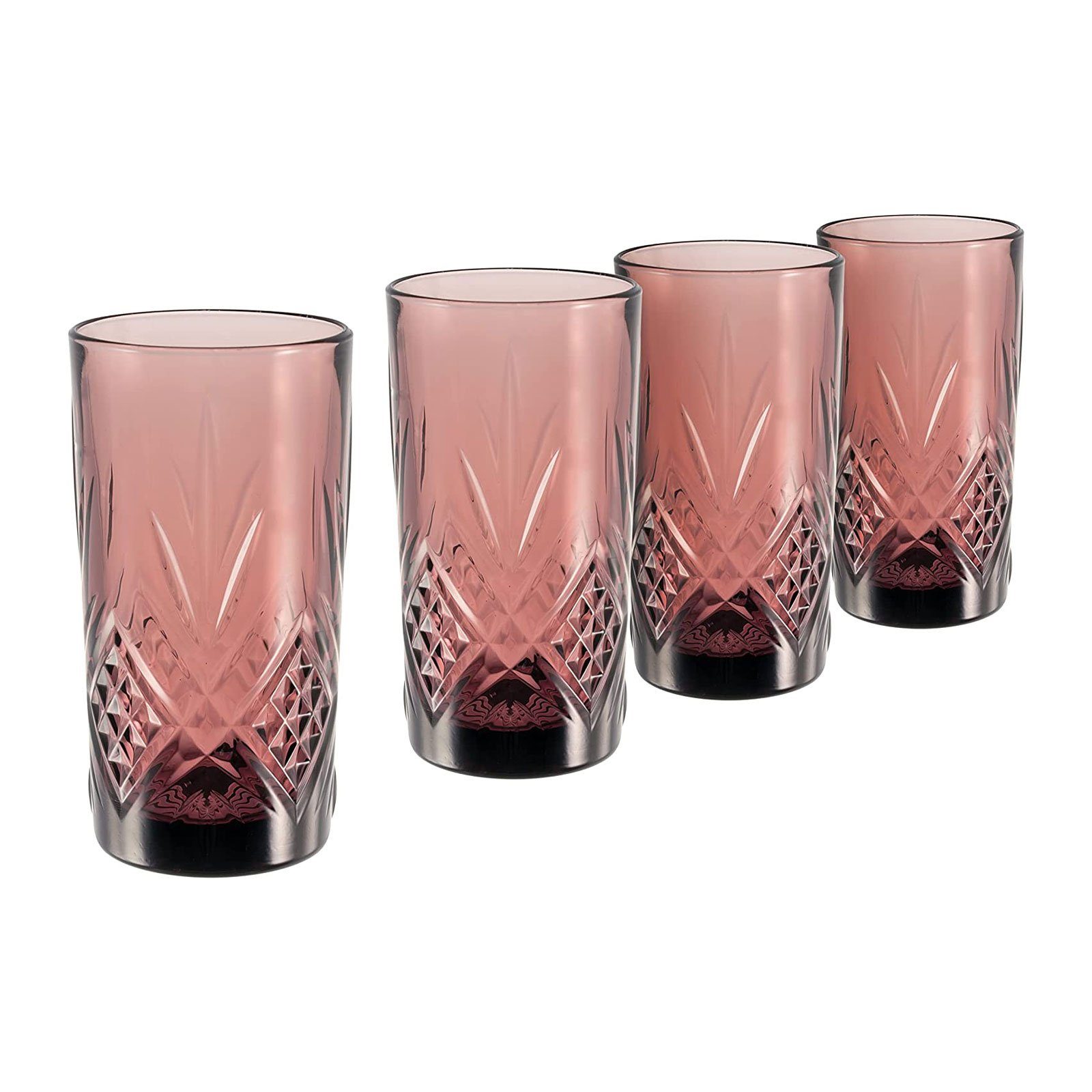CreaTable Longdrinkglas Eugene, Glas, Gläser Set, Wasserglas mit ...