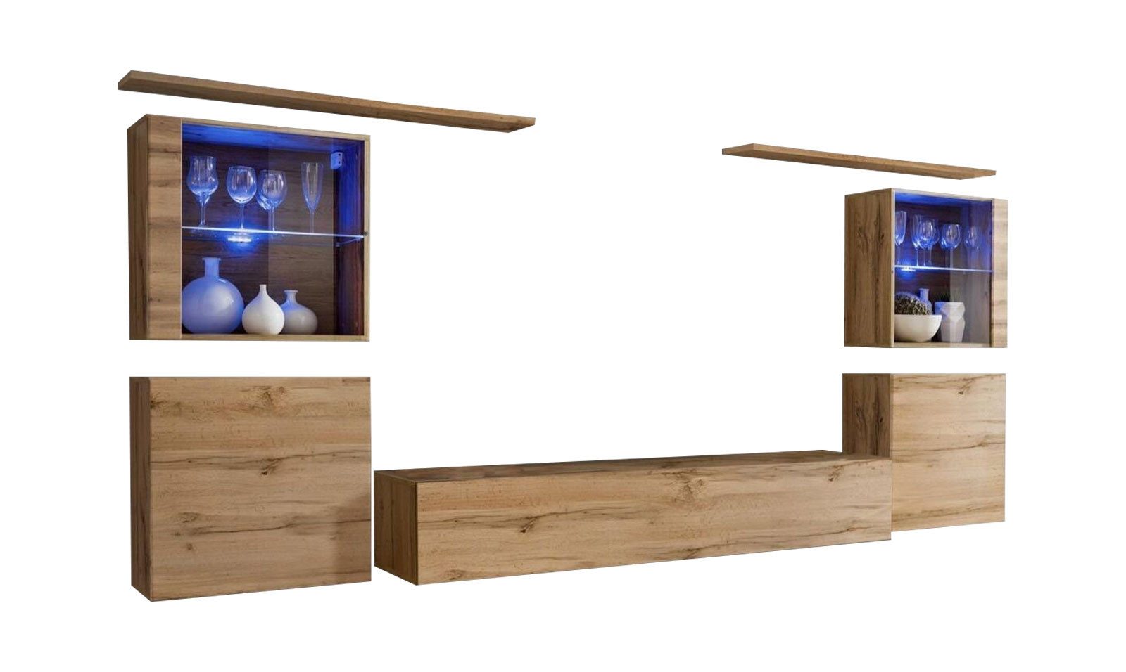 Jvmoebel Wohnzimmer Set Wohnwand Luxus Set 8tlg Wohnzimmer Wand