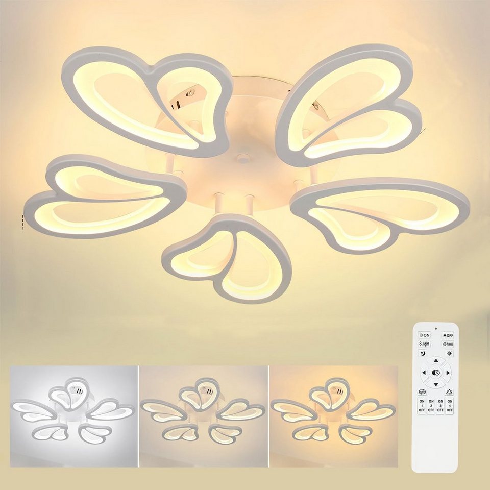 Letgospt Deckenleuchte 30w Led Deckenleuchte5 Herzen Moderne Design