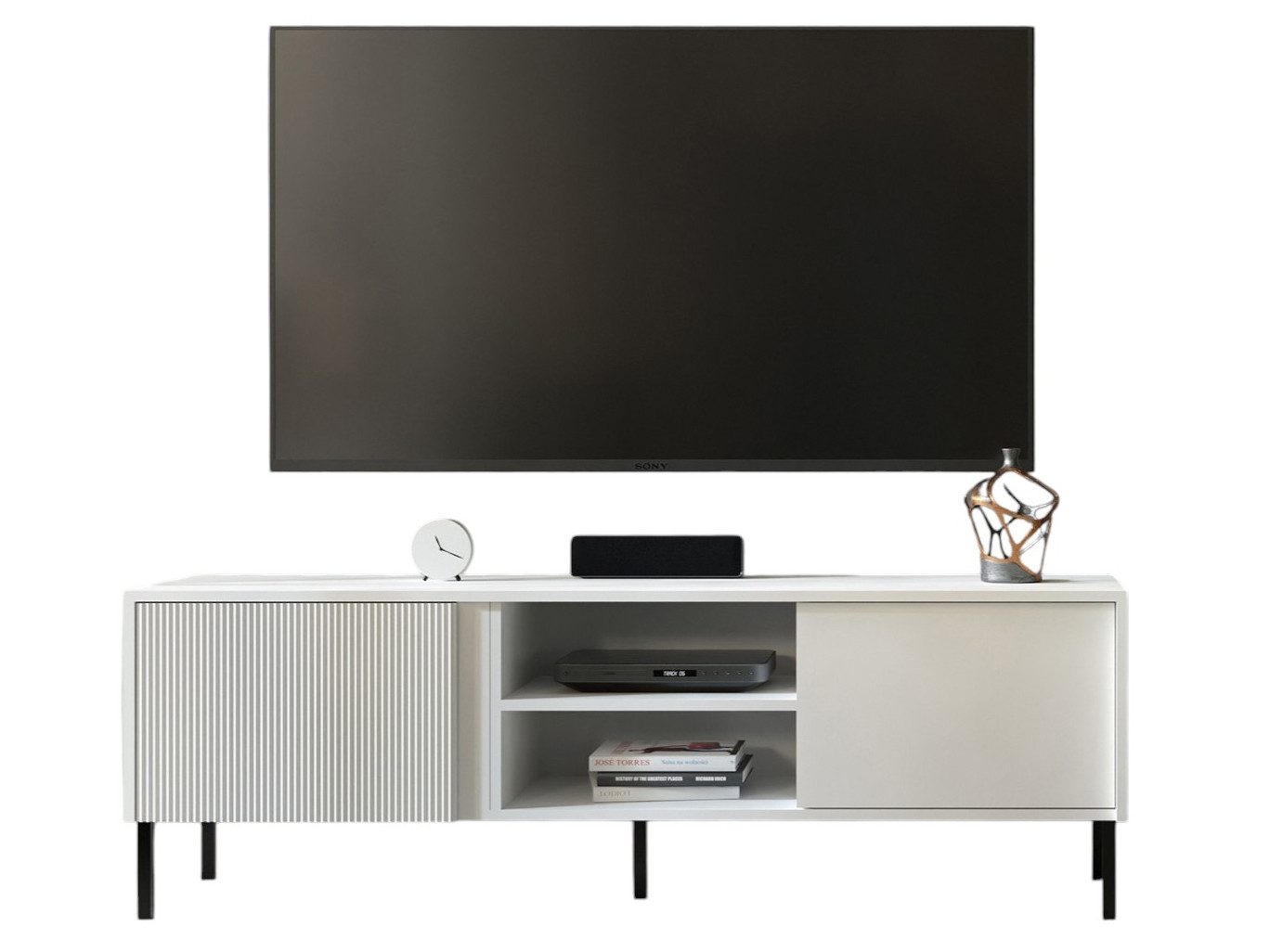 Compleo TV-Schrank zweitürig OLIS, Modern design, Wohnzimmermöbel, Lowboard