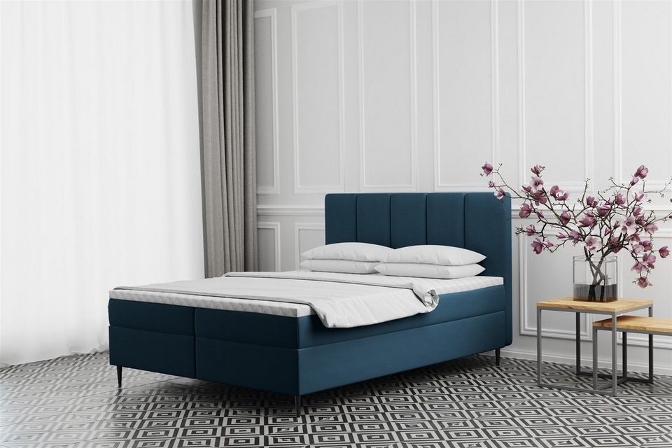 Fun Möbel Boxspringbett Boxspringbett Schlafzimmerbett Maral In Stoff