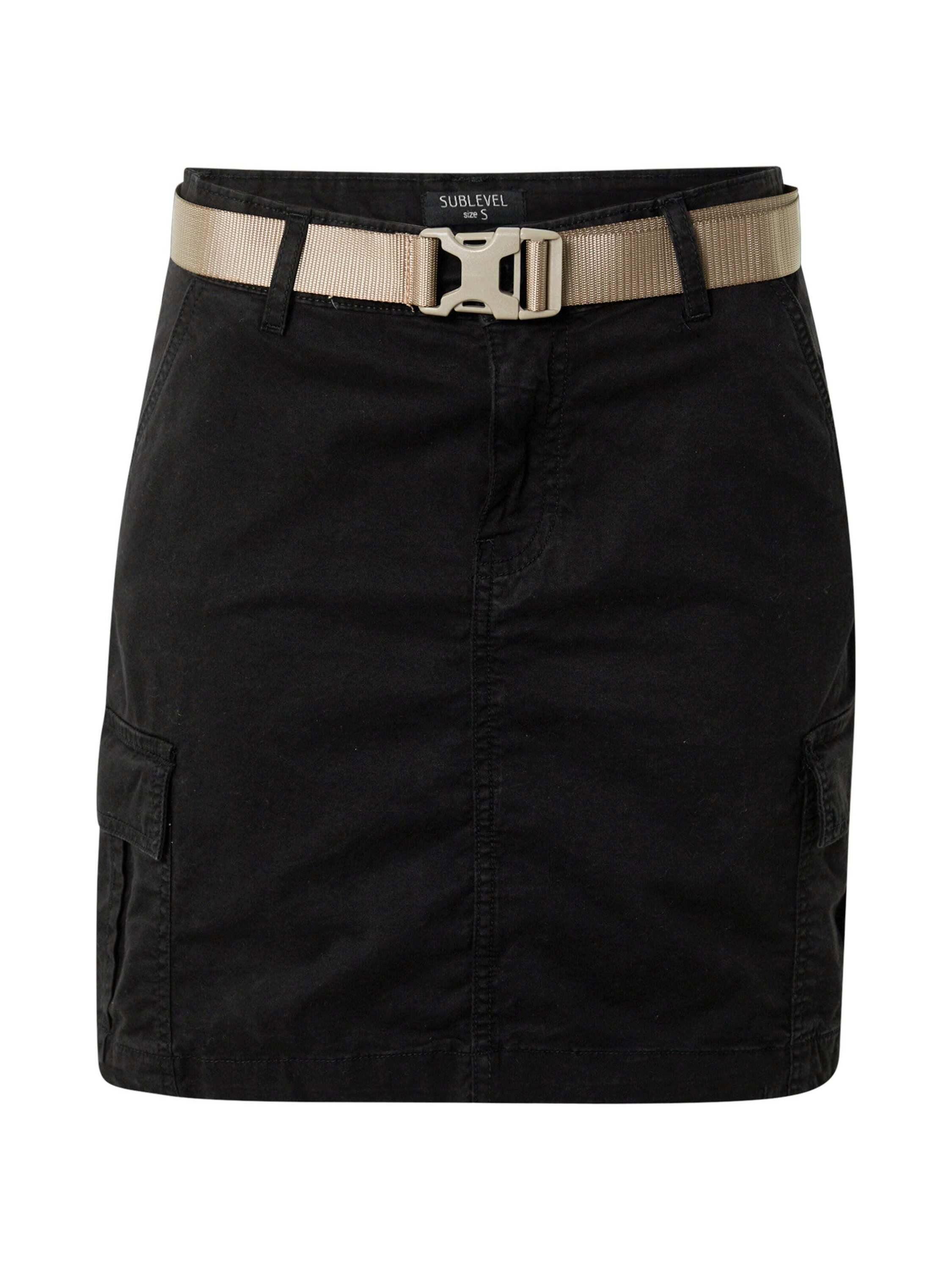 SUBLEVEL A-Linien-Rock (1-tlg) Plain/ohne Details, Seitliche Eingrifftaschen