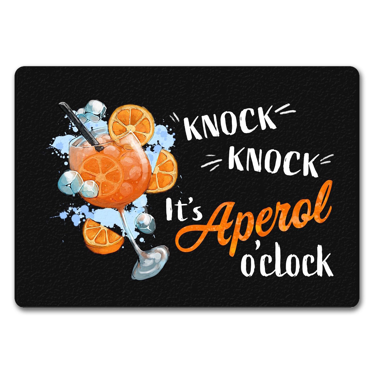 Fußmatte Cocktail Fußmatte In 35x50 Cm Ohne Rand Mit Spruch Knock Its