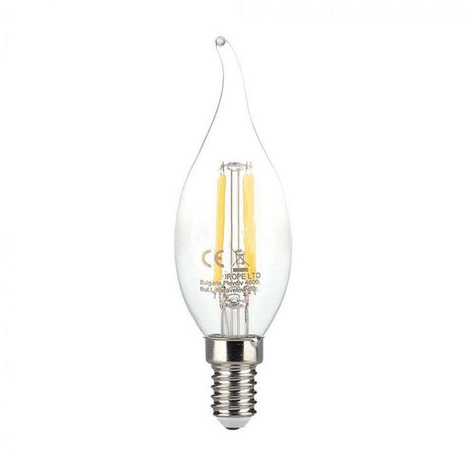 V-TAC LED-Leuchtmittel, LED Leuchtmittel Filament Kerzenform Glas warmweiß V-TAC LED-Leuchtmittel, LED Leuchtmittel Filament Kerzenform Glas warmweiß