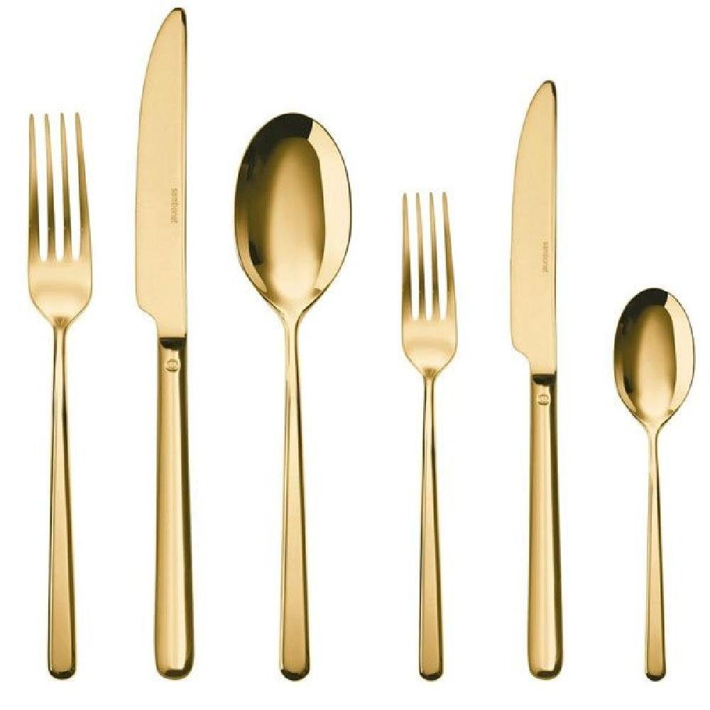 ᐅ sambonet Besteck-Set Rosenthal Besteck-Set Linear PVD Gold (36-teilig ...