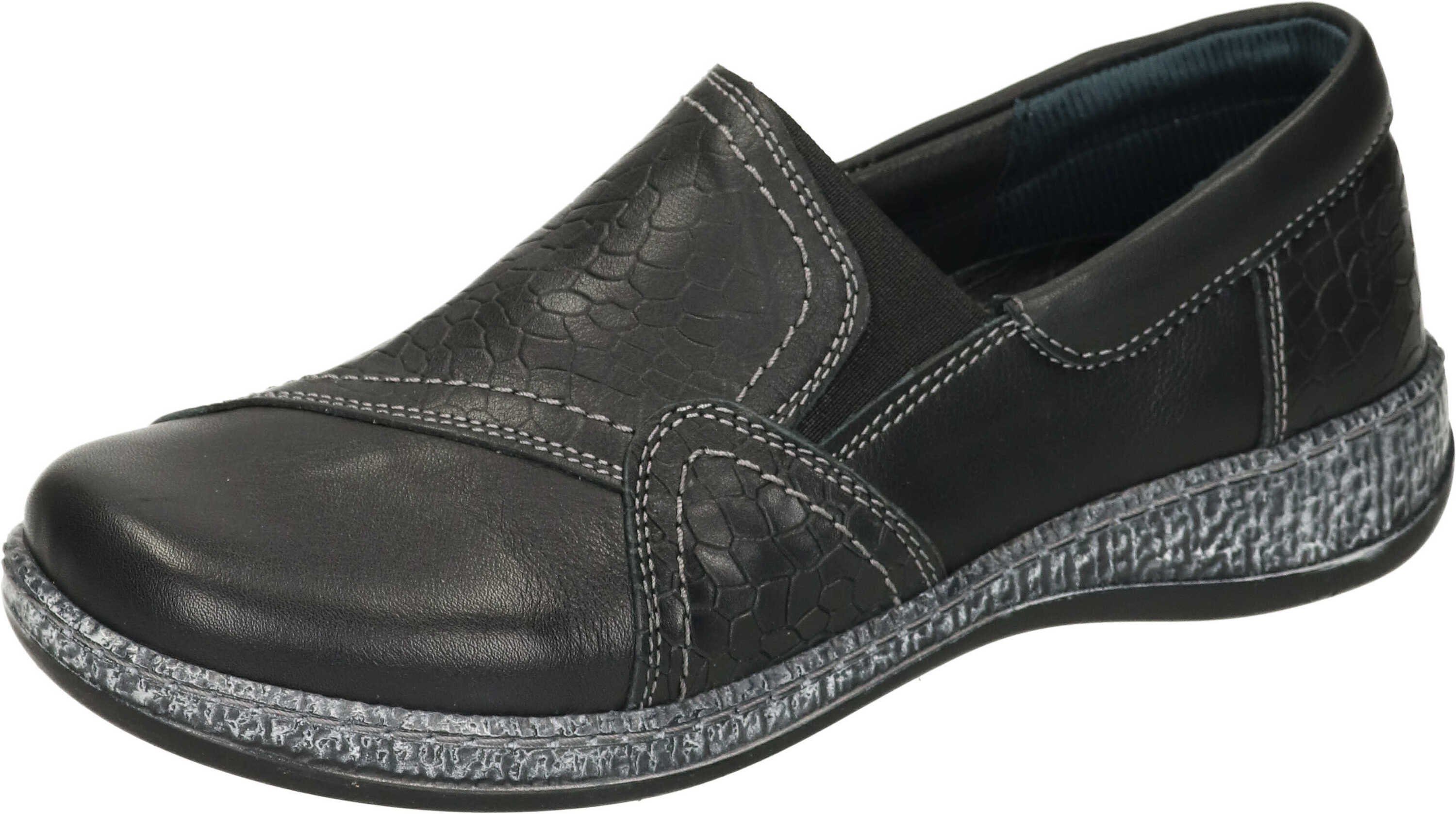 Comfortabel Slipper Slipper mit Gummizug, Leder-/Textil-Futter