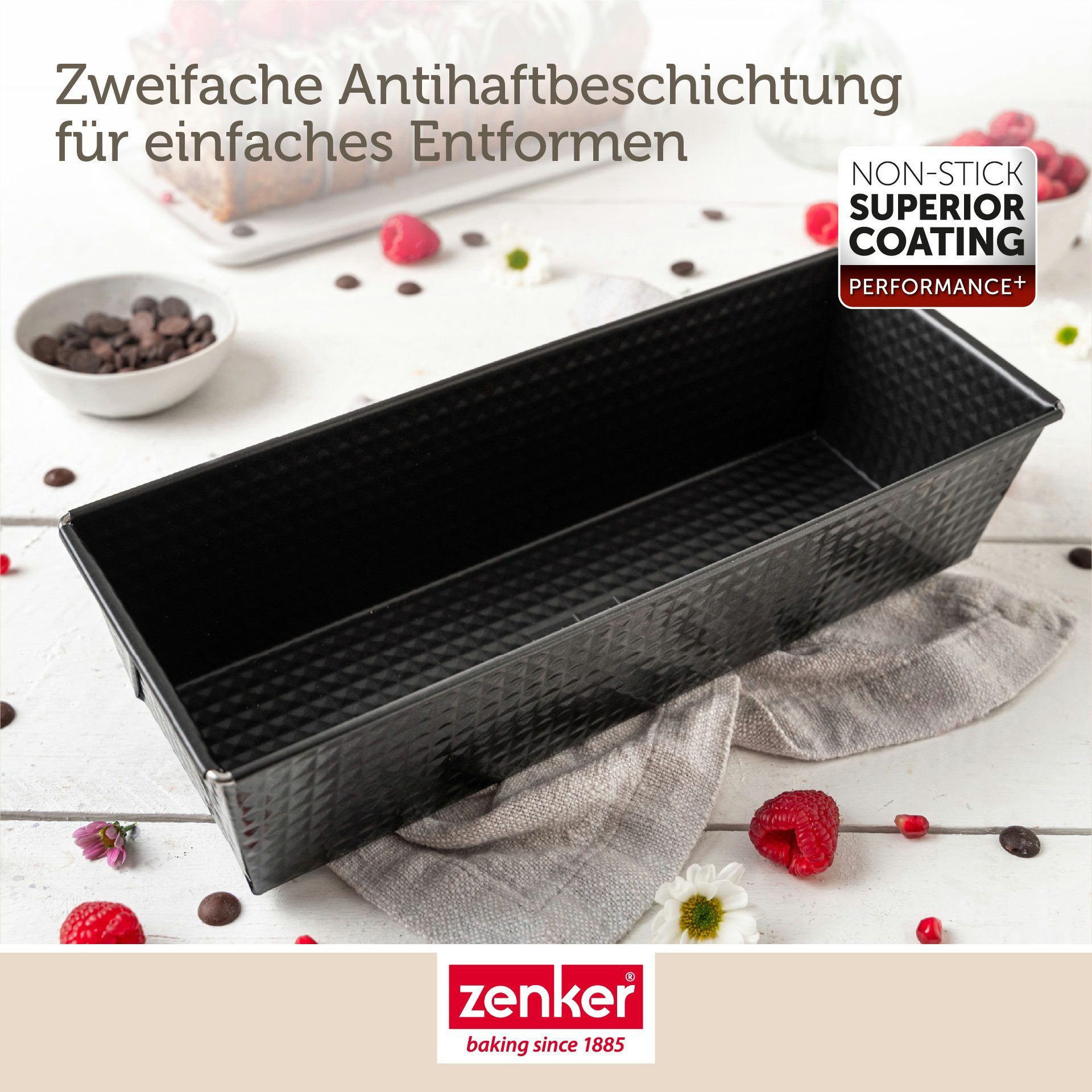 Zenker Backform Königskuchenform, Kastenform, Antihaft, 30 cm