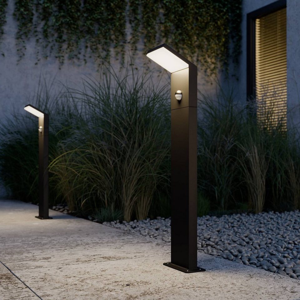 Lucande Pollerleuchte Nevio Led Lampen Warmweiß Modern Aluminium