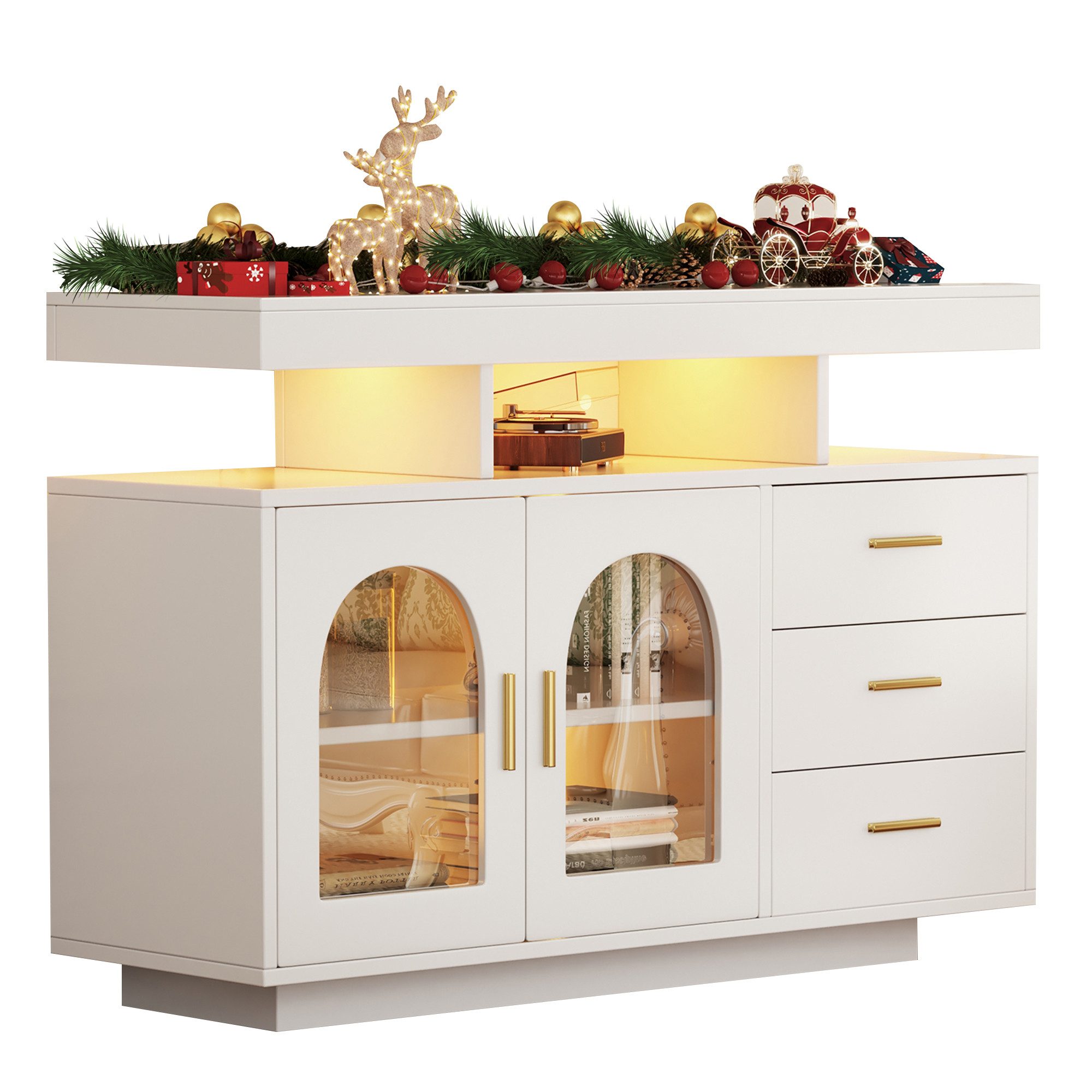 Hauss Spole Sideboard 120 Cm Großer Mit 16 Farben Lichtern Für