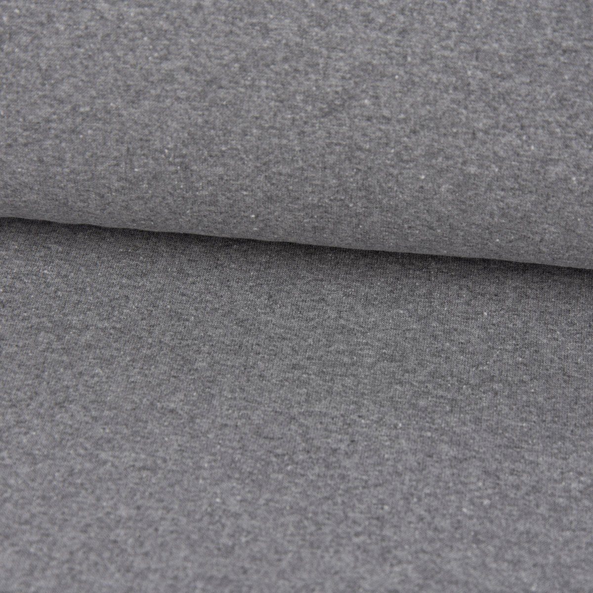 SchÖner Leben Stoff Strickschlauch Bündchenstoff Recycling Uni Grau