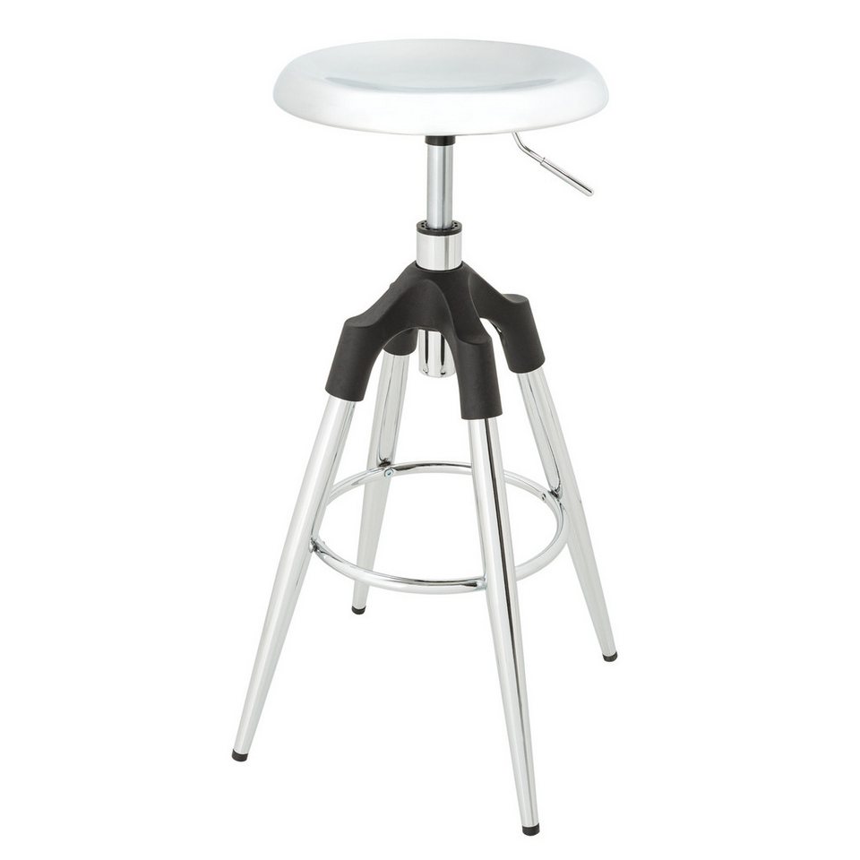 Riess Ambiente Barhocker Industrial Silber Chrom Schwarz