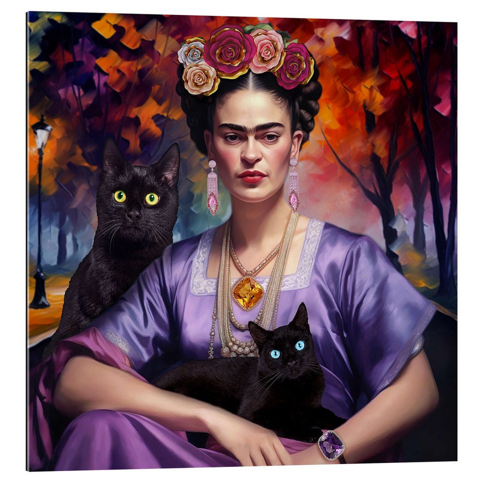 Posterlounge Xxl Wandbild Mark Ashkenazi Frida Kahlo Mit Den Katzen