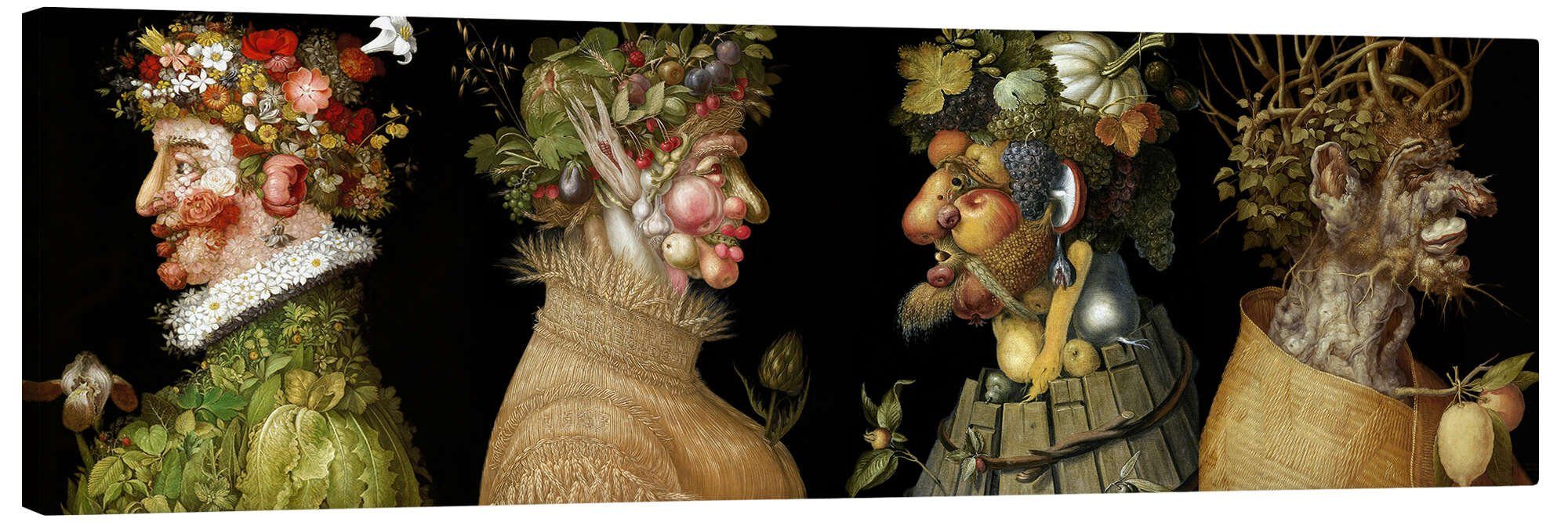 Posterlounge Leinwandbild Giuseppe Arcimboldo Die Vier Jahreszeiten