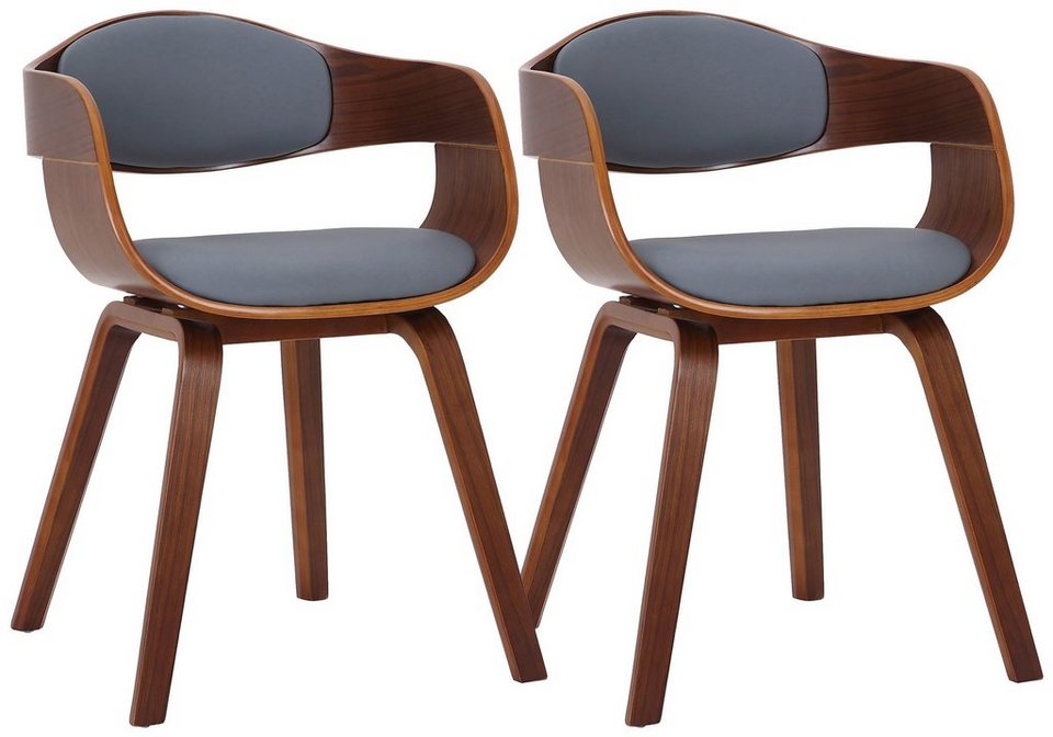 Clp Esszimmerstuhl Kingston Kunstleder 2er Set Holzgestell