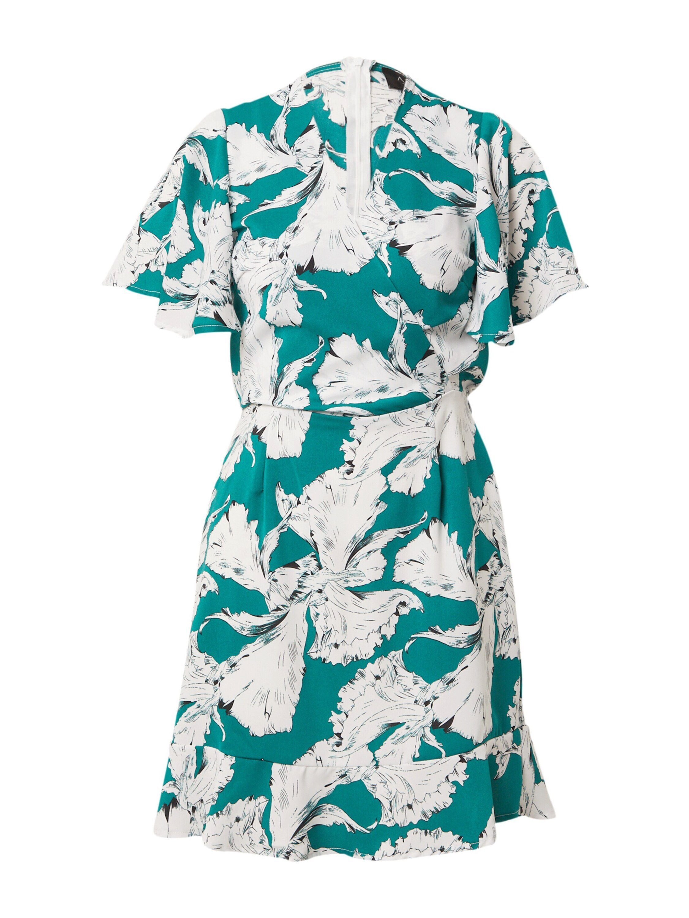 Ax Paris Sommerkleid 1 Tlg Volant Falten Wickel Design