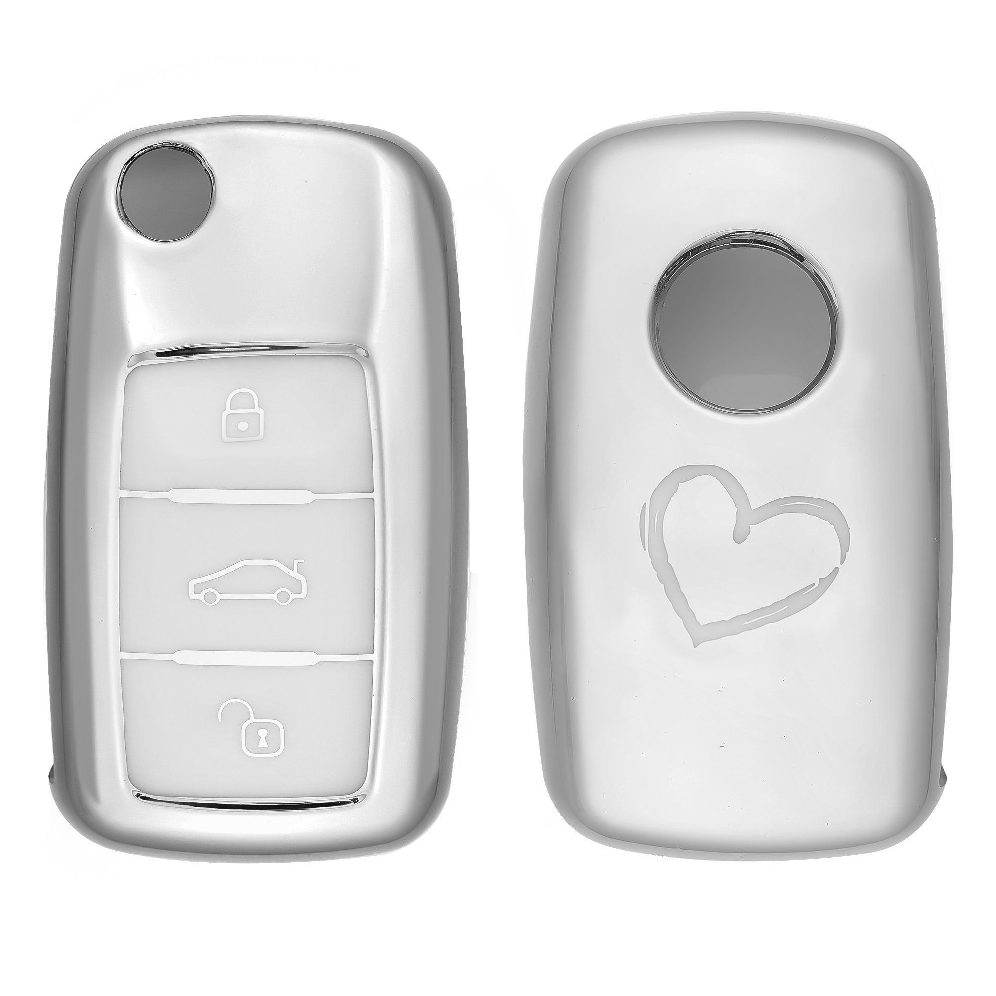 Kwmobile Schlüsseltasche Autoschlüssel Hülle Für Vw Skoda Seat Tpu