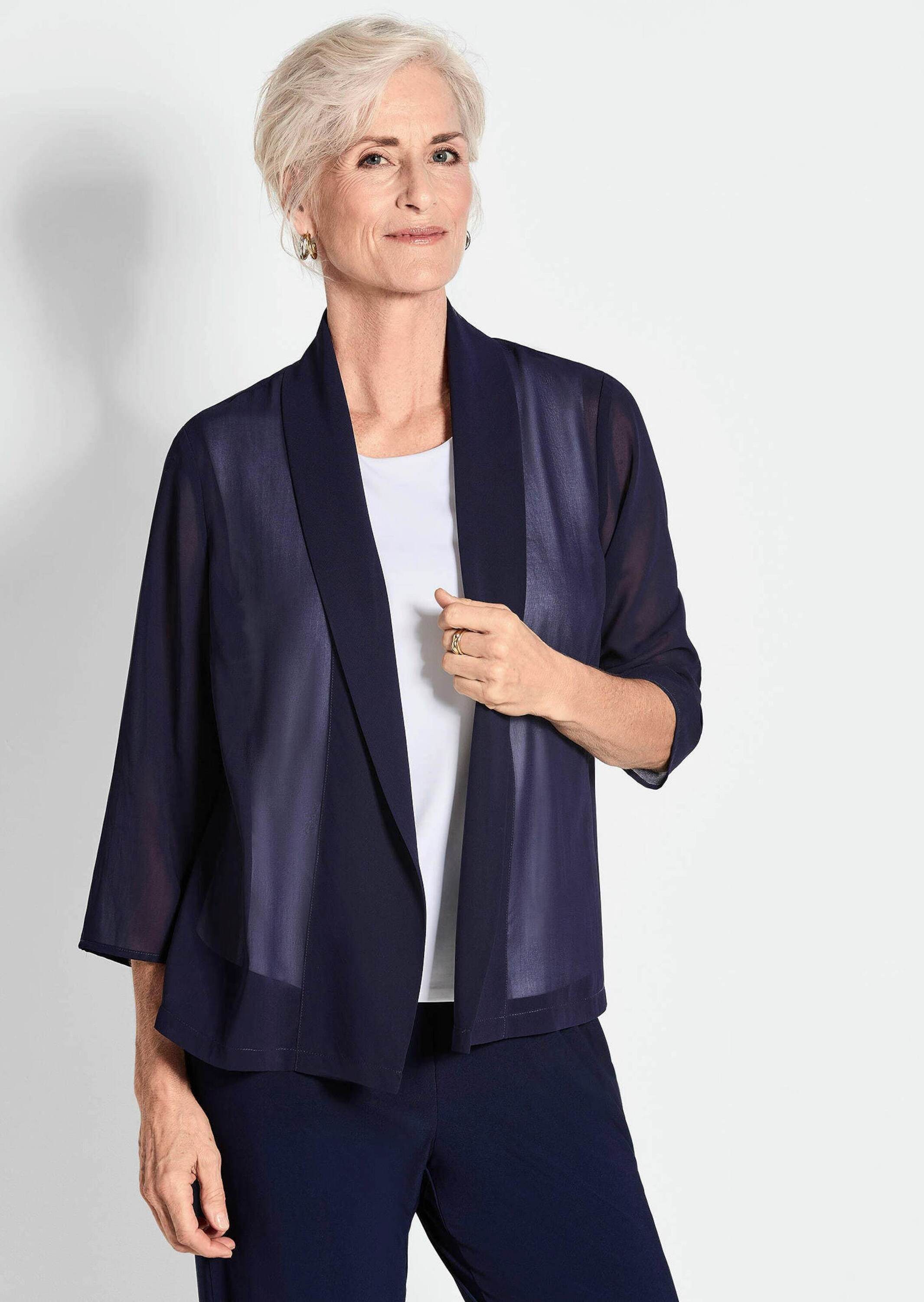 GOLDNER Jerseyblazer Chiffonjäckchen