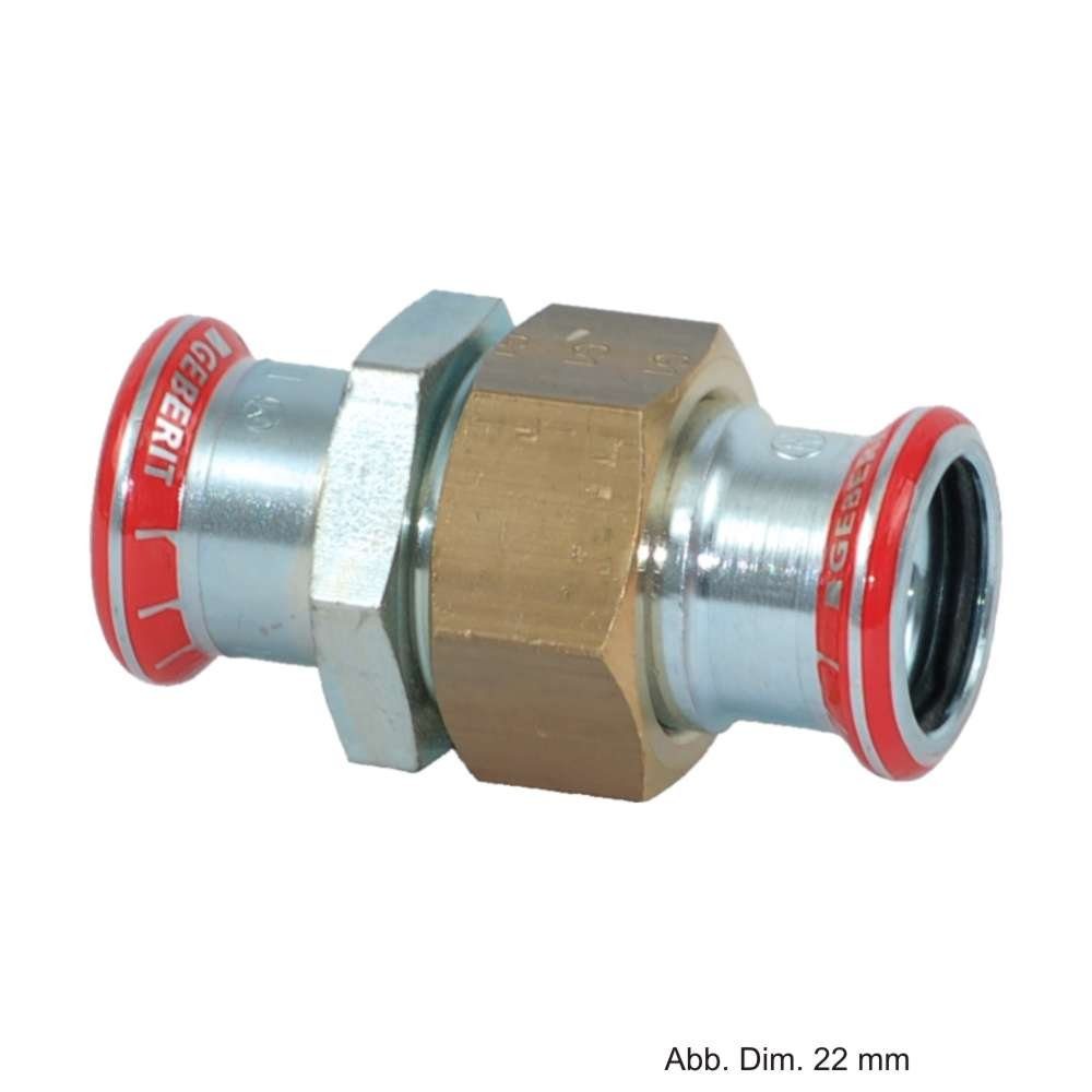 GEBERIT Wasserrohr Geberit Mapress C-Stahl Verschraubung flachdichtend, 28 mm