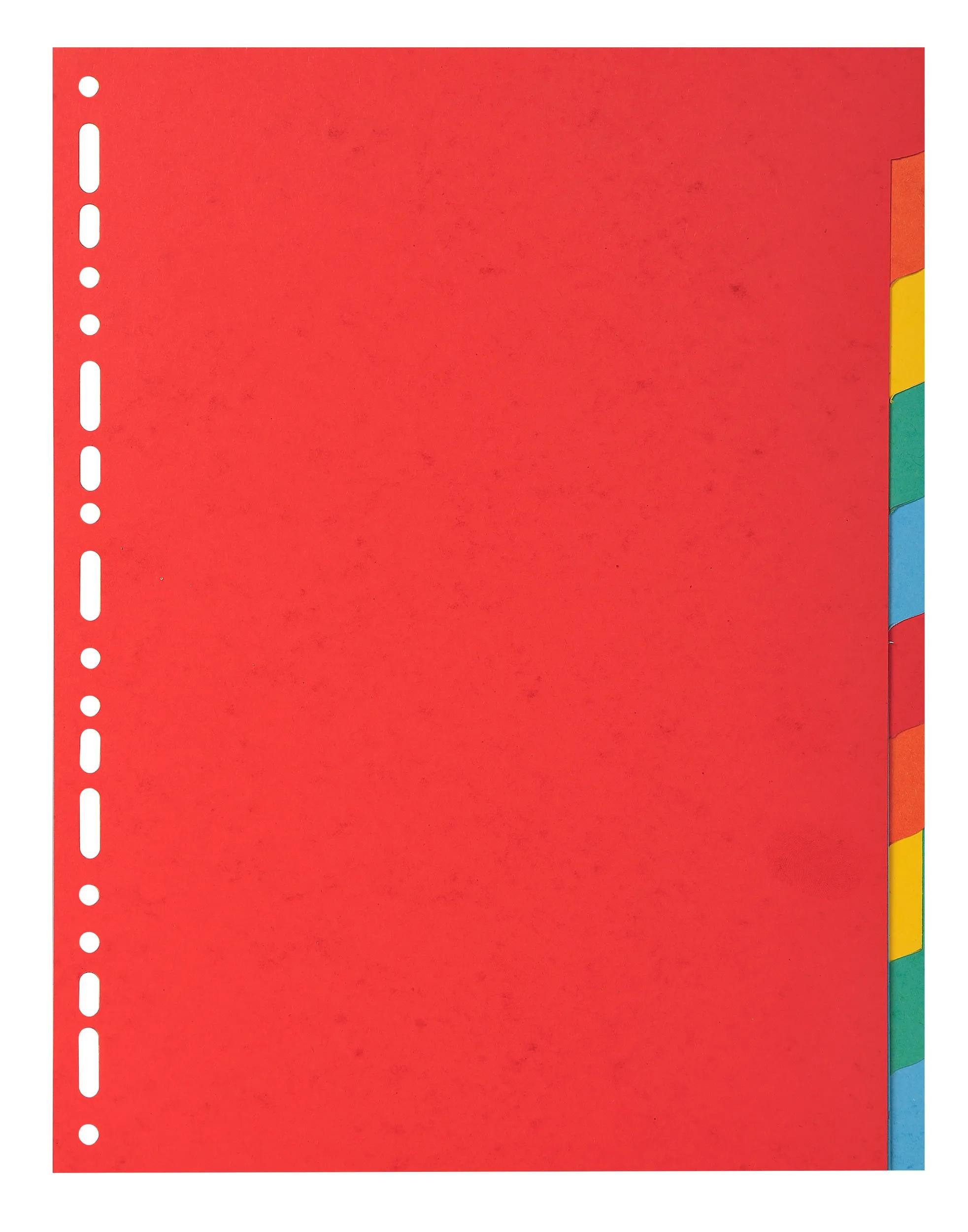 EXACOMPTA Aktenordner 25x Register aus RC Kart.220g, 10 Taben, für Format DIN A6 - 2010E