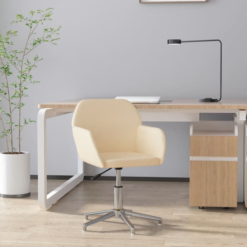 Furnicato Bürostuhl Drehbar Creme Stoff 1 St