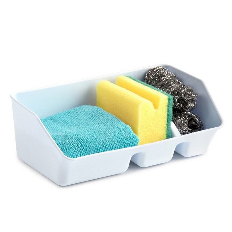 Sanixa Küchenorganizer Set Spül Organizer Weiß Kunststoff 21 Cm