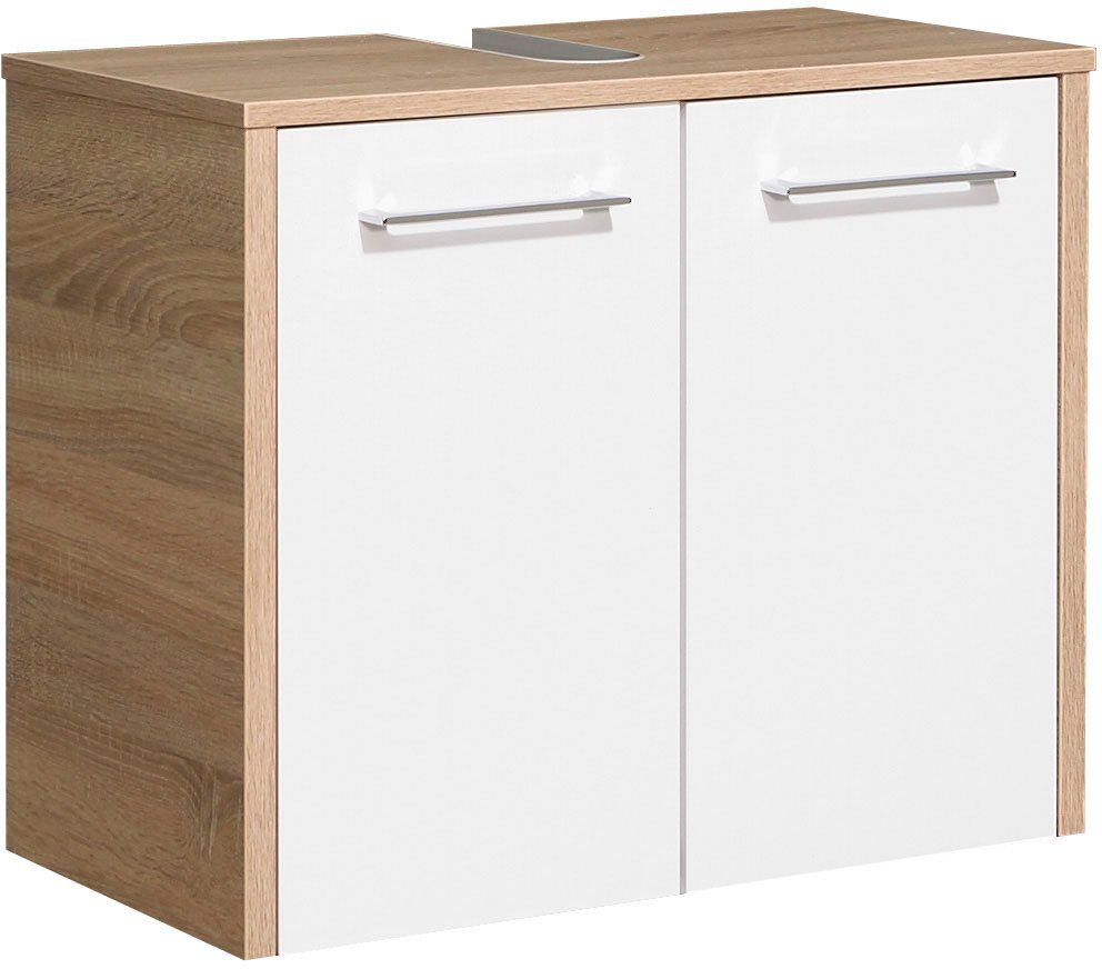 Saphir Waschbeckenunterschrank Quickset 382 Unterbeckenschrank Weiß