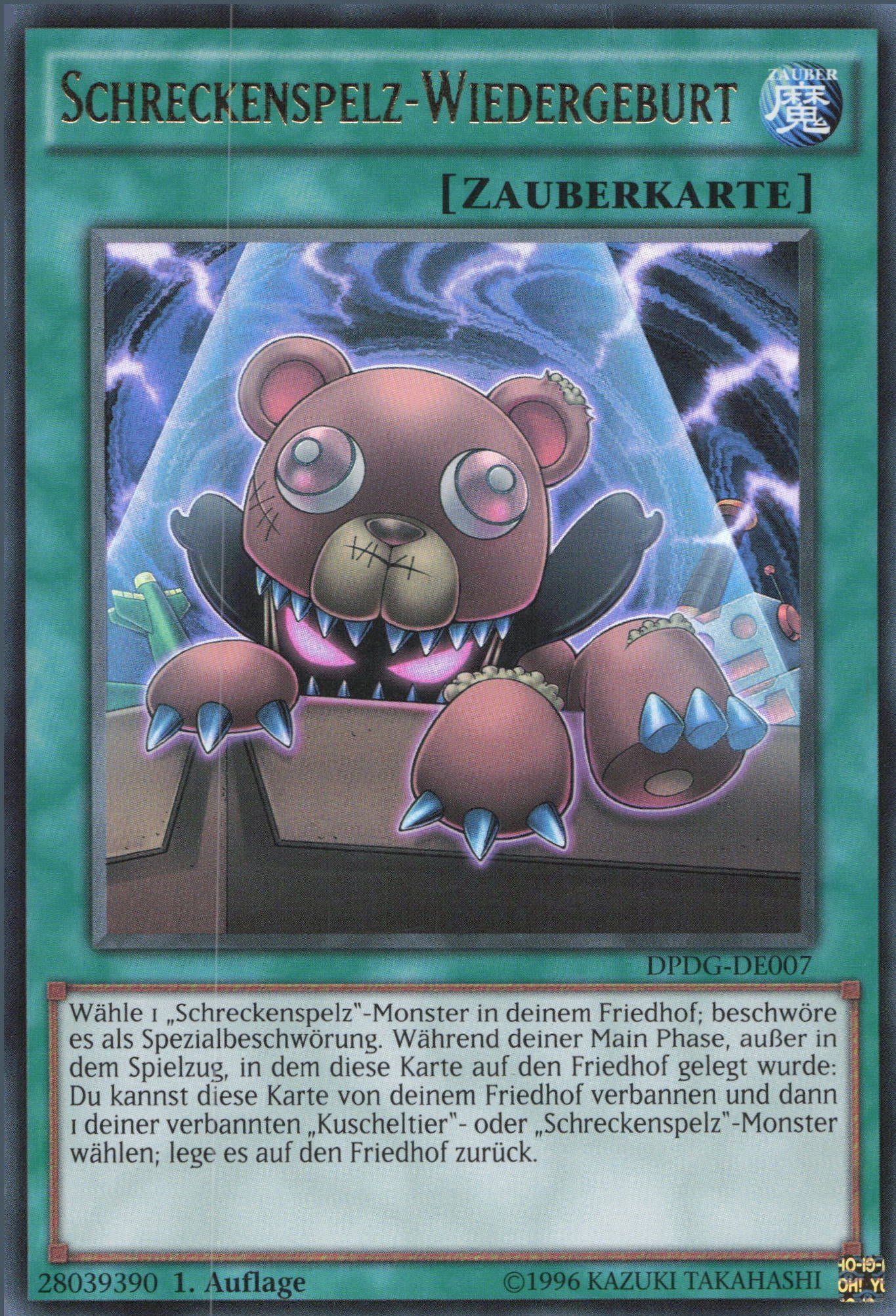 Recollectibles Sammelkarte Yugioh Karte Schreckenspelz Wiedergeburt