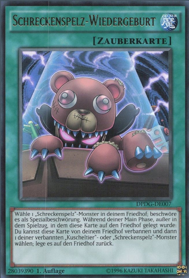 Recollectibles Sammelkarte Yugioh Karte Schreckenspelz Wiedergeburt Yu