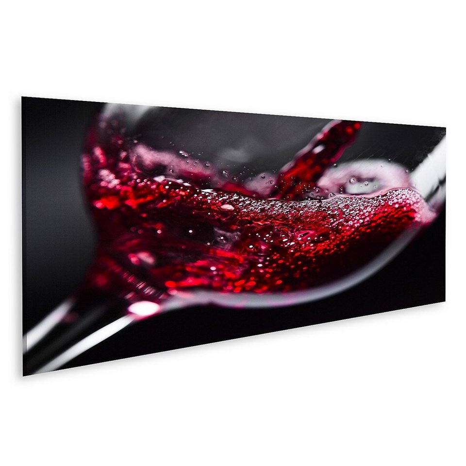 Islandburner Leinwandbild Bild Auf Leinwand Rotwein Im Weinglas Auf