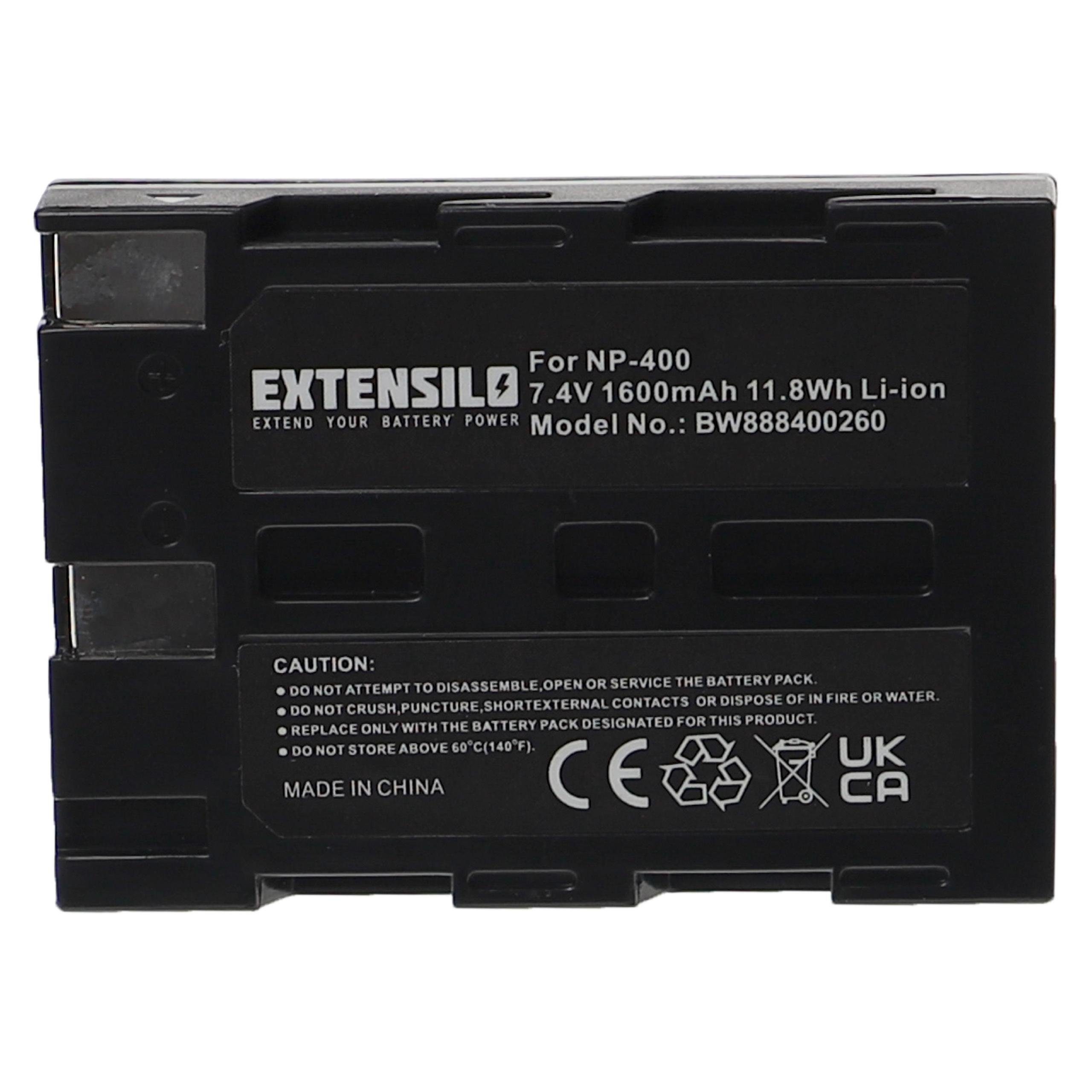 Extensilo kompatibel mit Samsung GX-20, GX-10 Kamera-Akku Li-Ion 1600 mAh (7,4 V), Lieferumfang ...