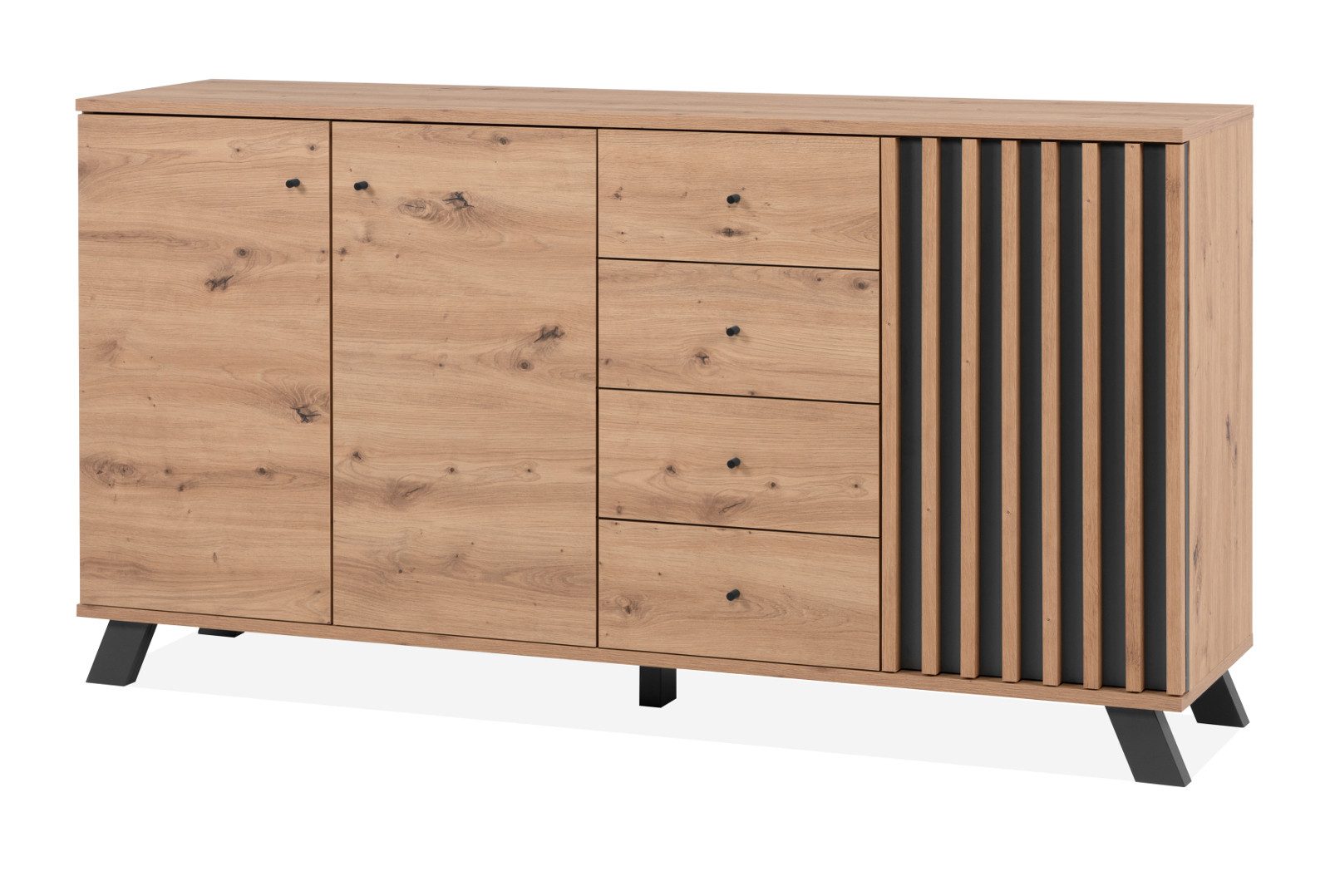 Furndesign Sideboard Madem Anrichte In Eiche Artisan Dekor 3 Türig