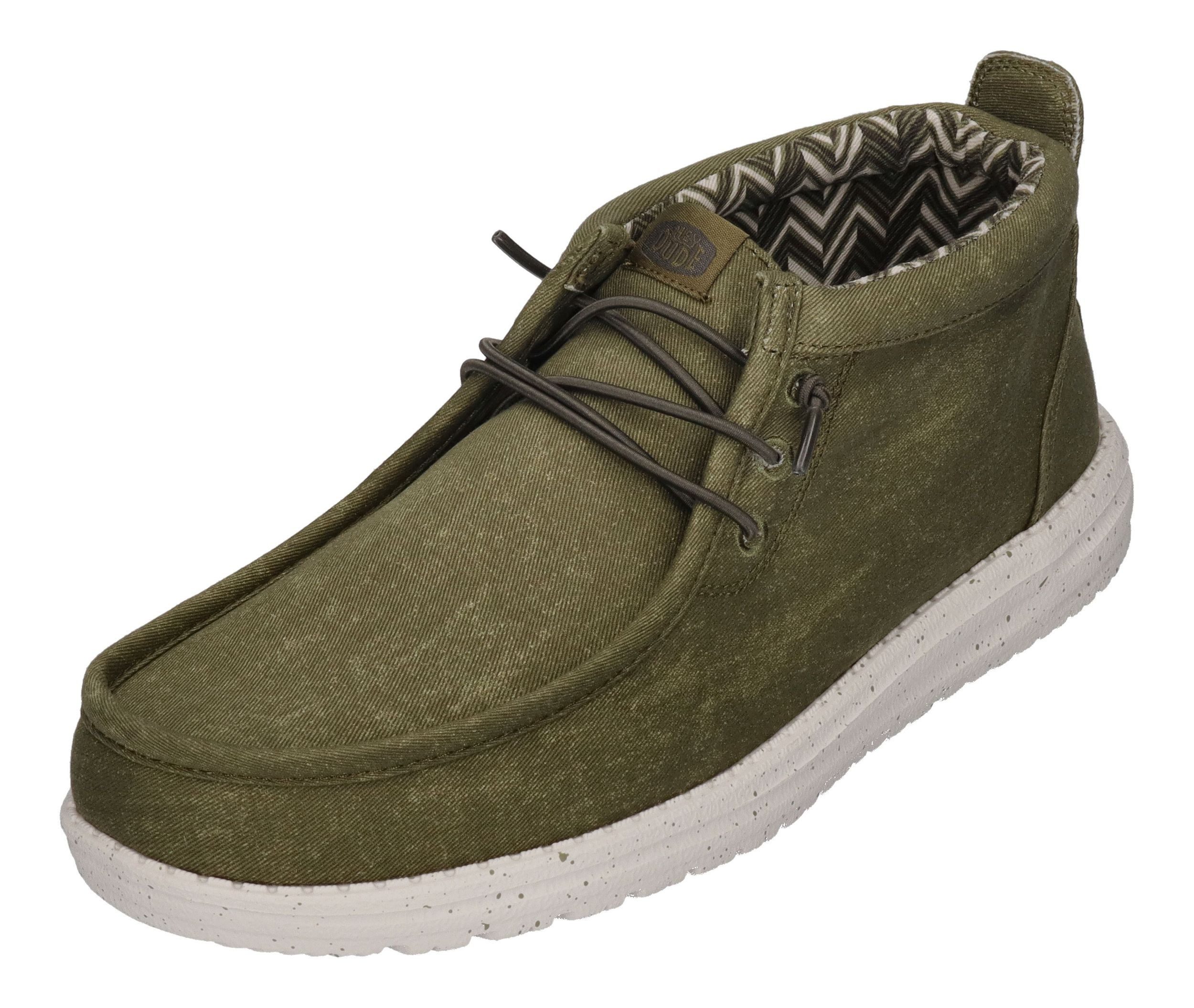 Hey Dude WALLY MID CANVAS Sneaker Olive