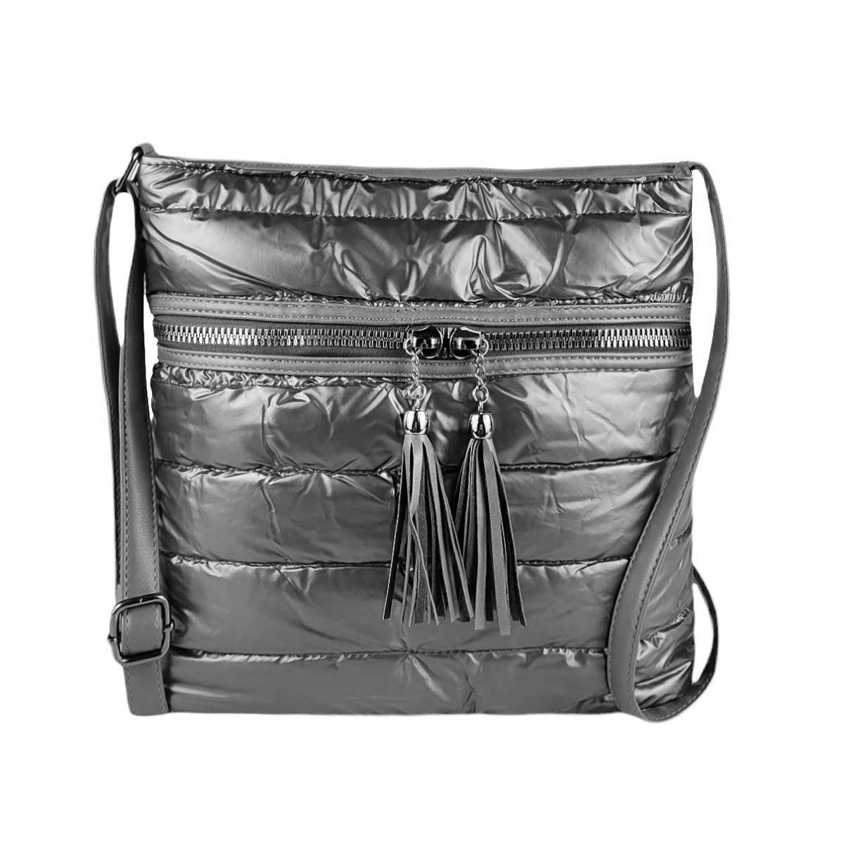 ITALYSHOP24 Schultertasche Damen Nylon Tasche CrossOver Umhängetasche ...