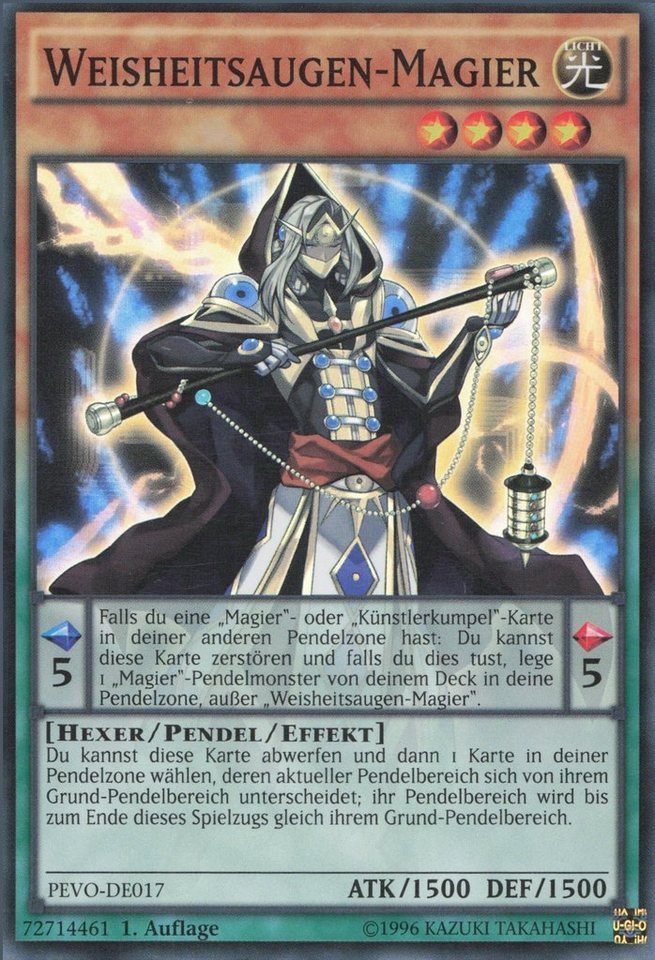 Recollectibles Sammelkarte Yugioh Karte Weisheitsaugen Magier Deutsch