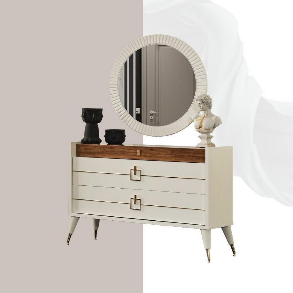Jvmoebel Kommode Luxus Kommode Mit Spiegel Sideboards Holz Kommoden