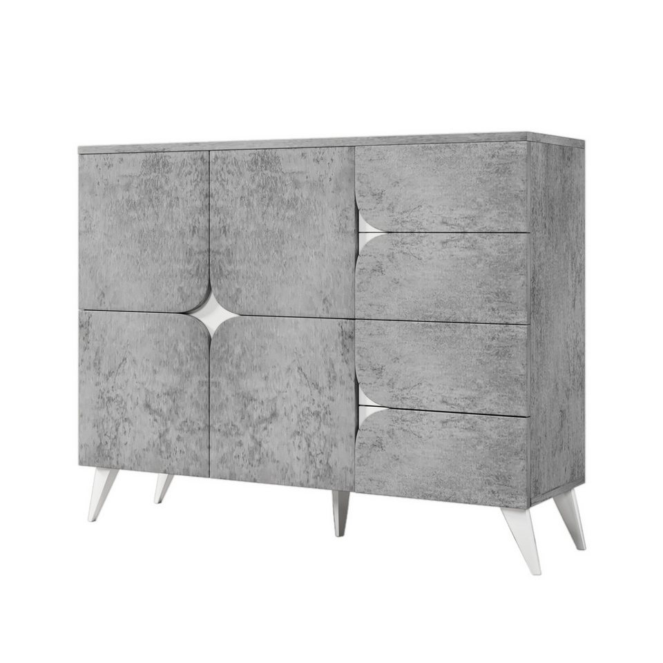 Gotagee Sideboard Kommode Mit Schubladen Beistellschrank Schließfach