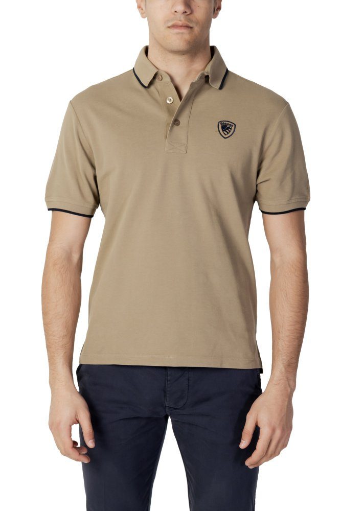 Blauer Poloshirt, Kurzarm