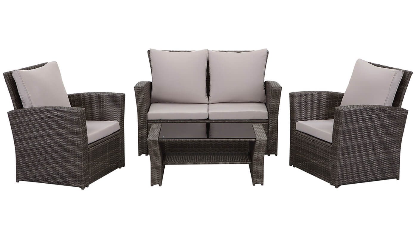 Mexo Loungeset Gartenmöbel Set Aus Handgefertigtem Polyrattan