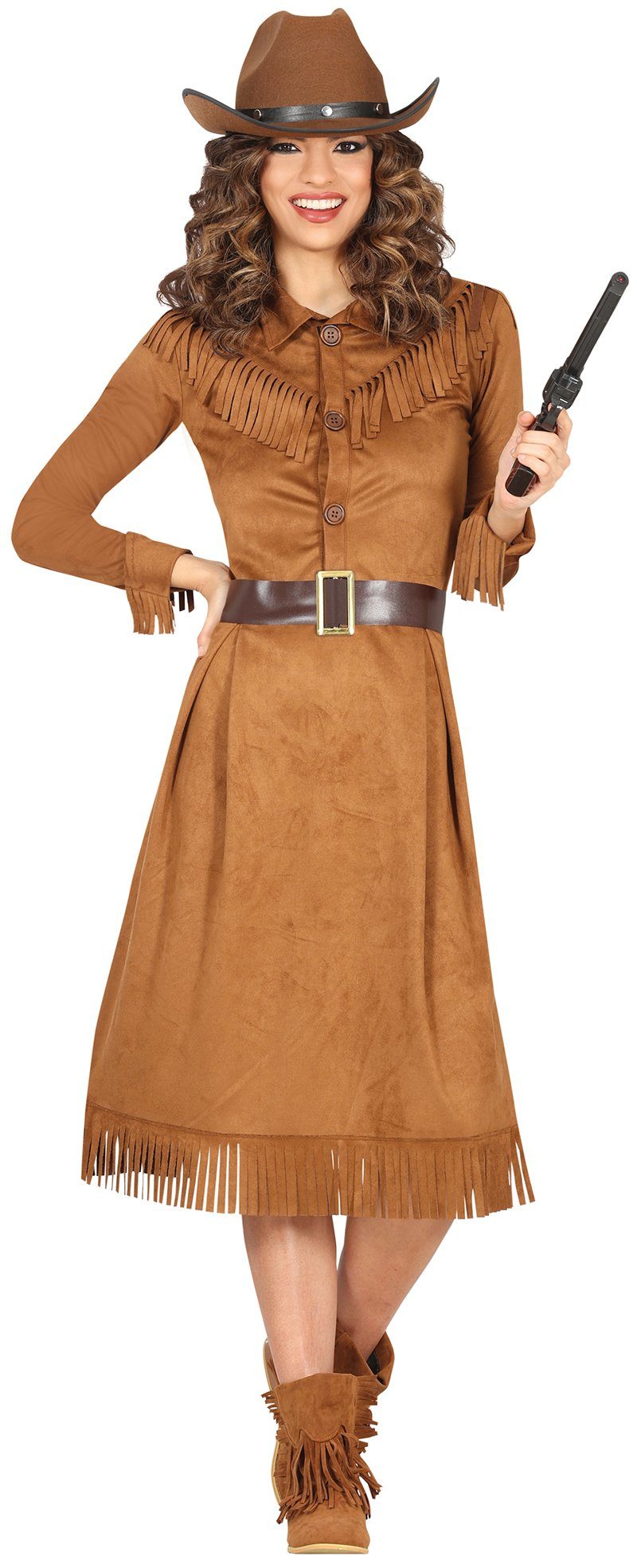Fiestas Guirca Kostüm Wild West Cowgirl Damenoutfit Mit Kleid Und