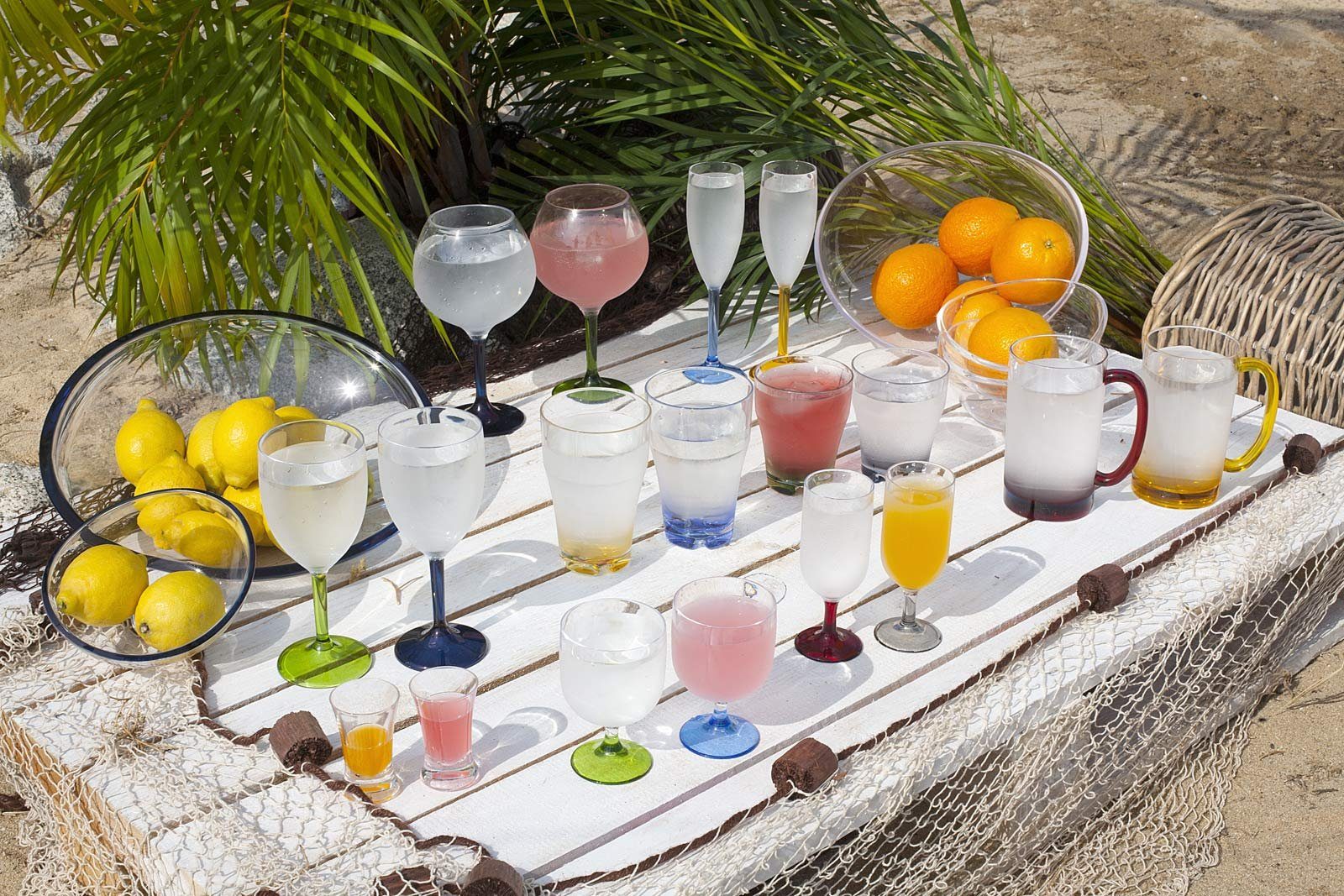 Marine Business Longdrinkglas Wasser Wein Glas Stapelbar Color Base Set